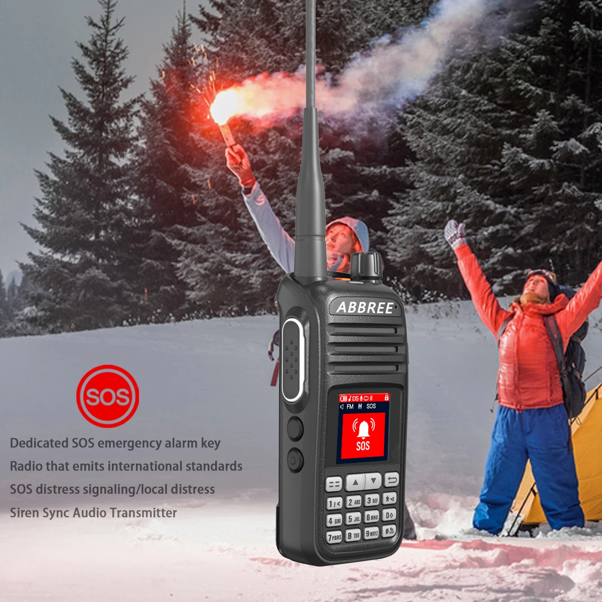 ABBREE AR-730 Air Band Walkie Talkie - Multi-Functional Radio