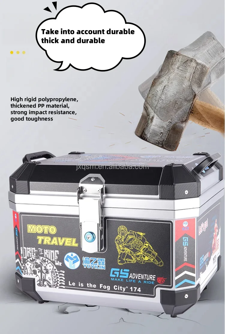 Factory Outlet Motorcy Tail Boxes Plastic 45L Top Box PP| Alibaba.com