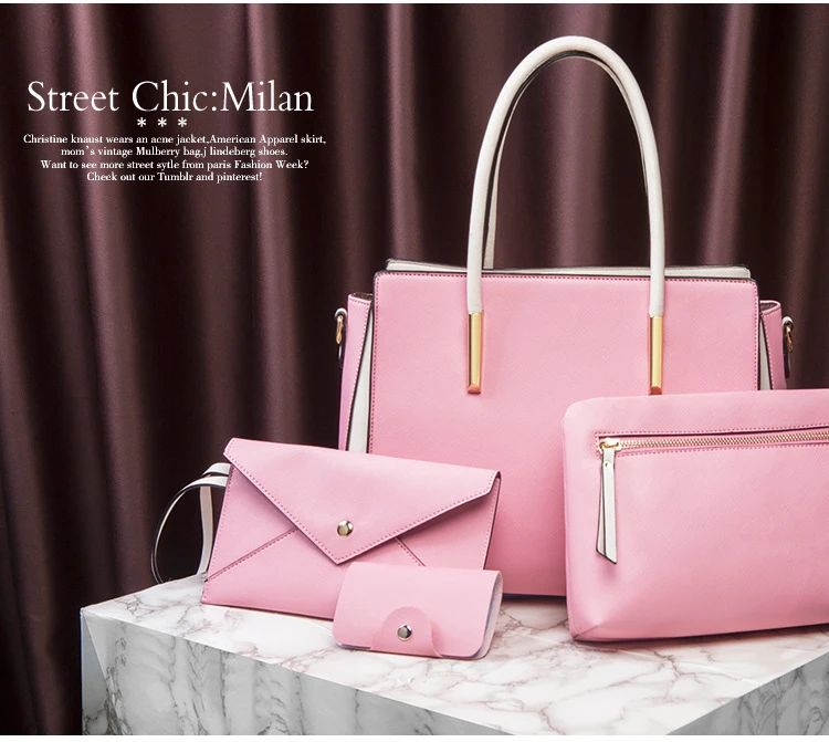 Eg122 High Quality Pu Leather Carteras Para Mujer 4 In 1 Purses And ...