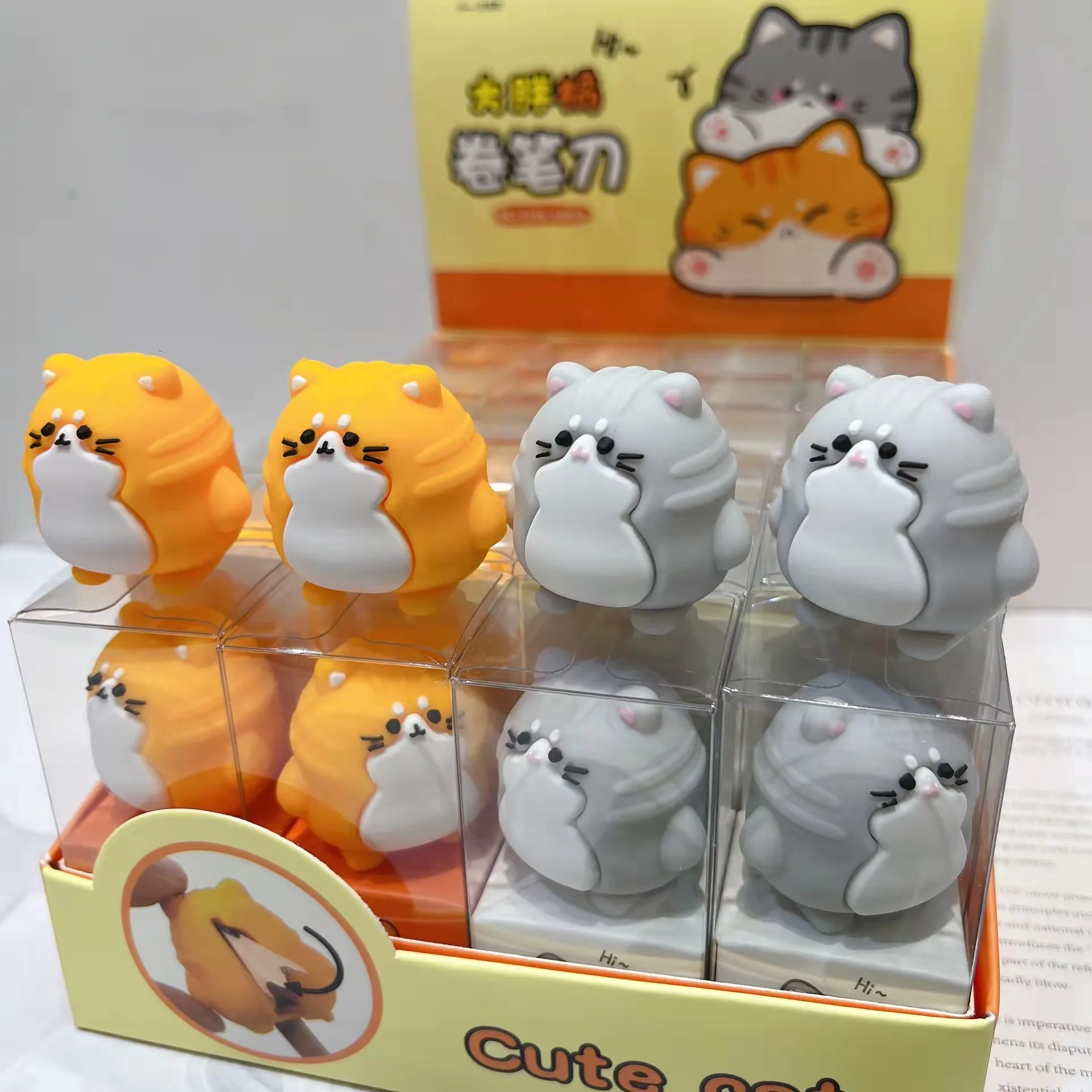 Promotional Stationery Children Kawaii Cute Silicone Cat Pencil ...