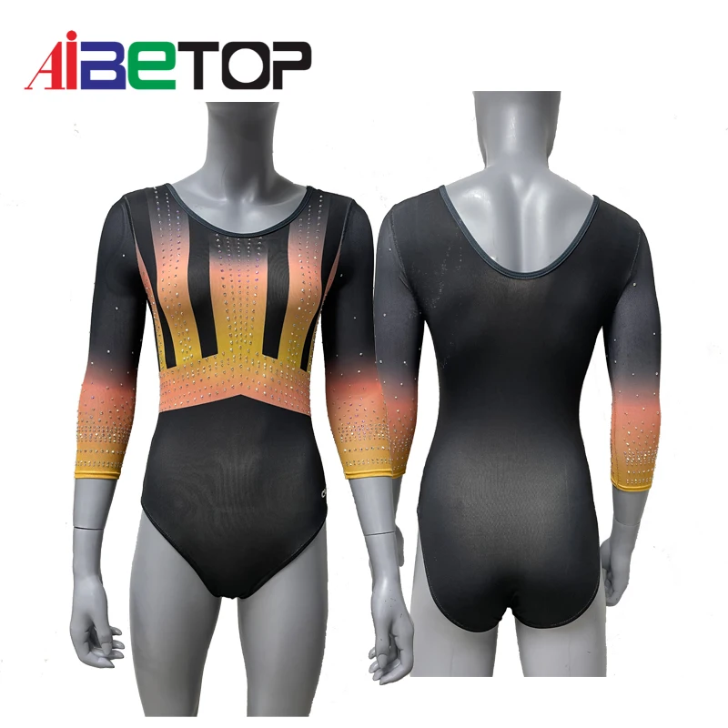 Girls Spandex Gymnastics Leotards Custom Made Sexy Dance Body Suit Sleeveless Training Leotards ...