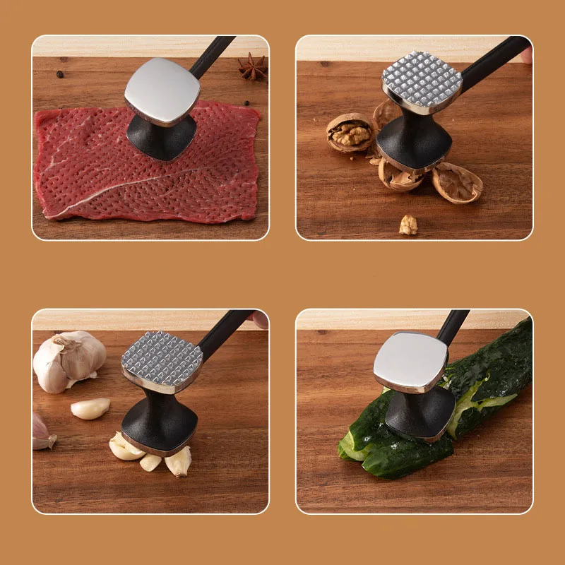 Steak Hammer Sinew Breaker Beef Mallet Meat Tenderizer Alloy Dual-sided ...