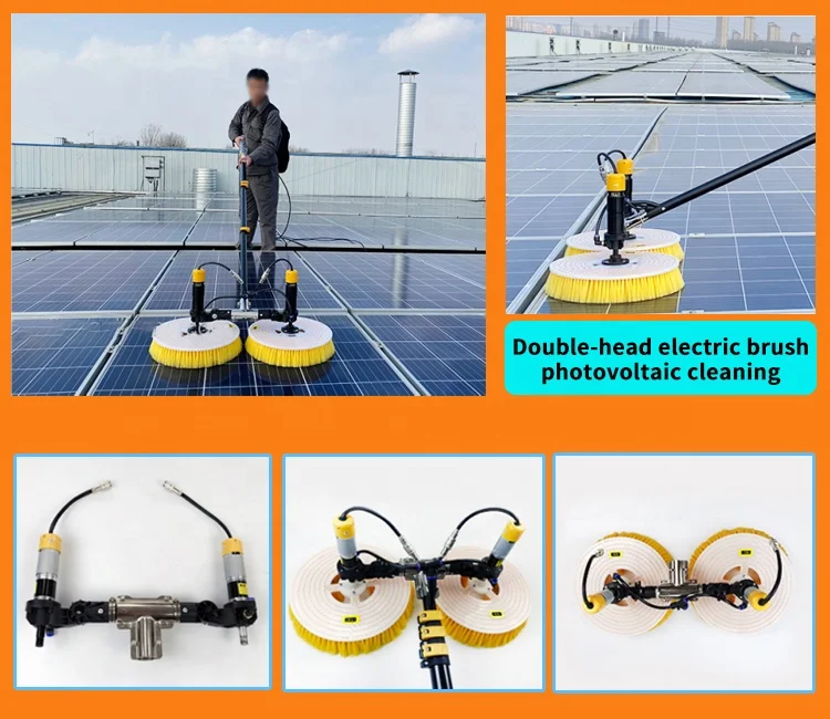 Zhenda Versatile Cleaning Solar Panel Brush Equipment Rotary Double ...
