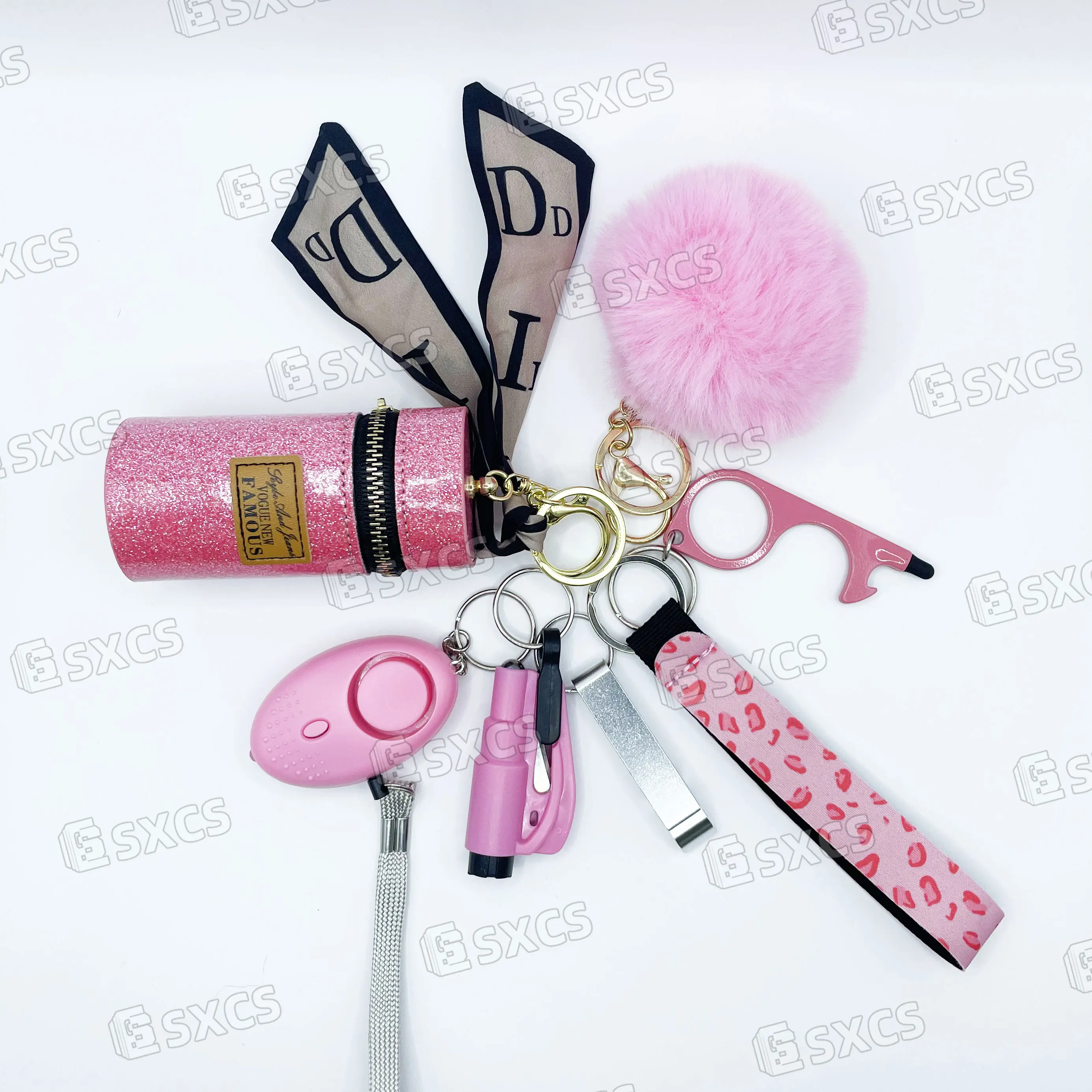 Wholesale Keychain Rubber Self Defense Key Chains For Women Plush ...