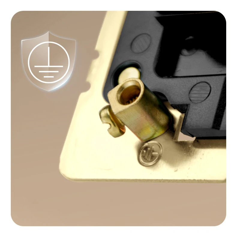 Home Power Electrical Plug Stainless Steel Panel Brass Toggle Retro ...