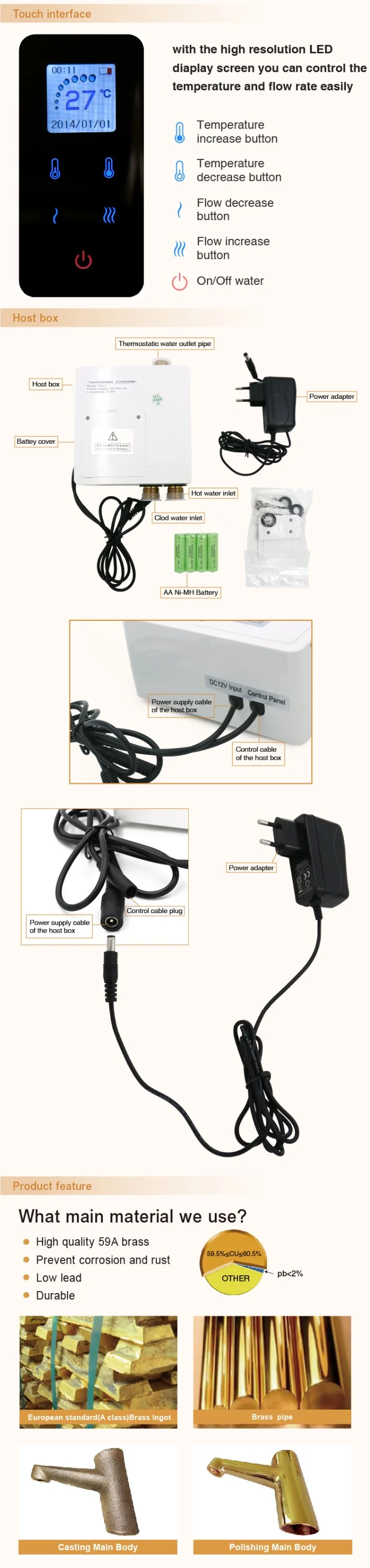 Smart Faucets with Touch Screen - Efficient Water Use