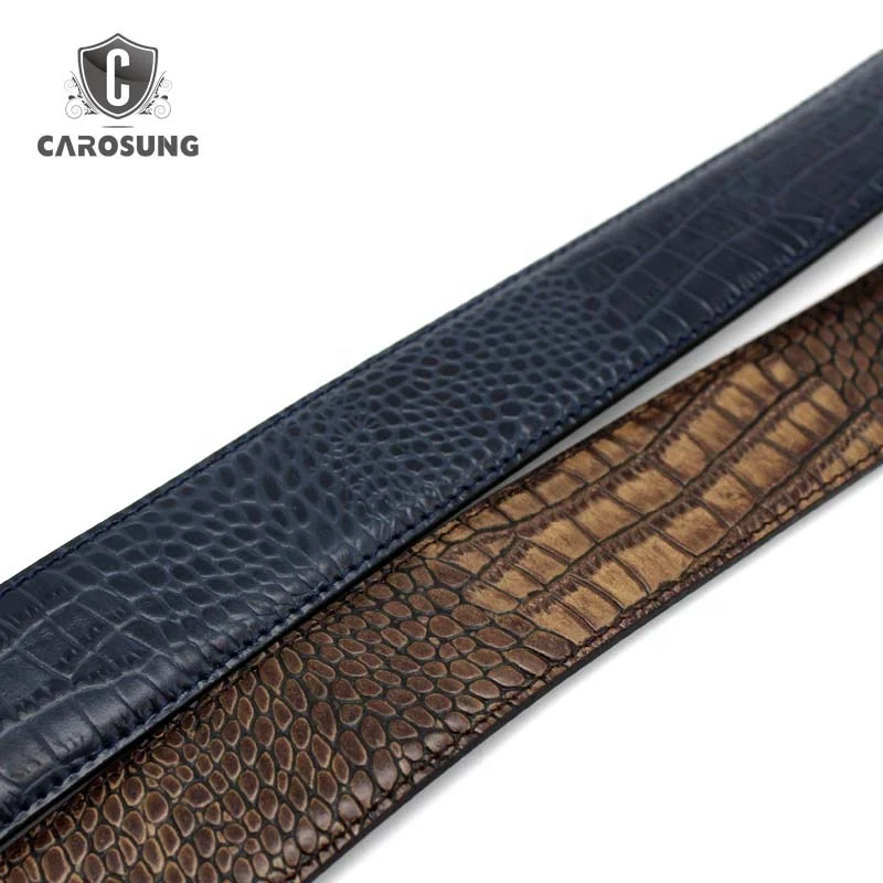 Mens Genuine Leather Alligator Skin Belt - Durable & Stylish