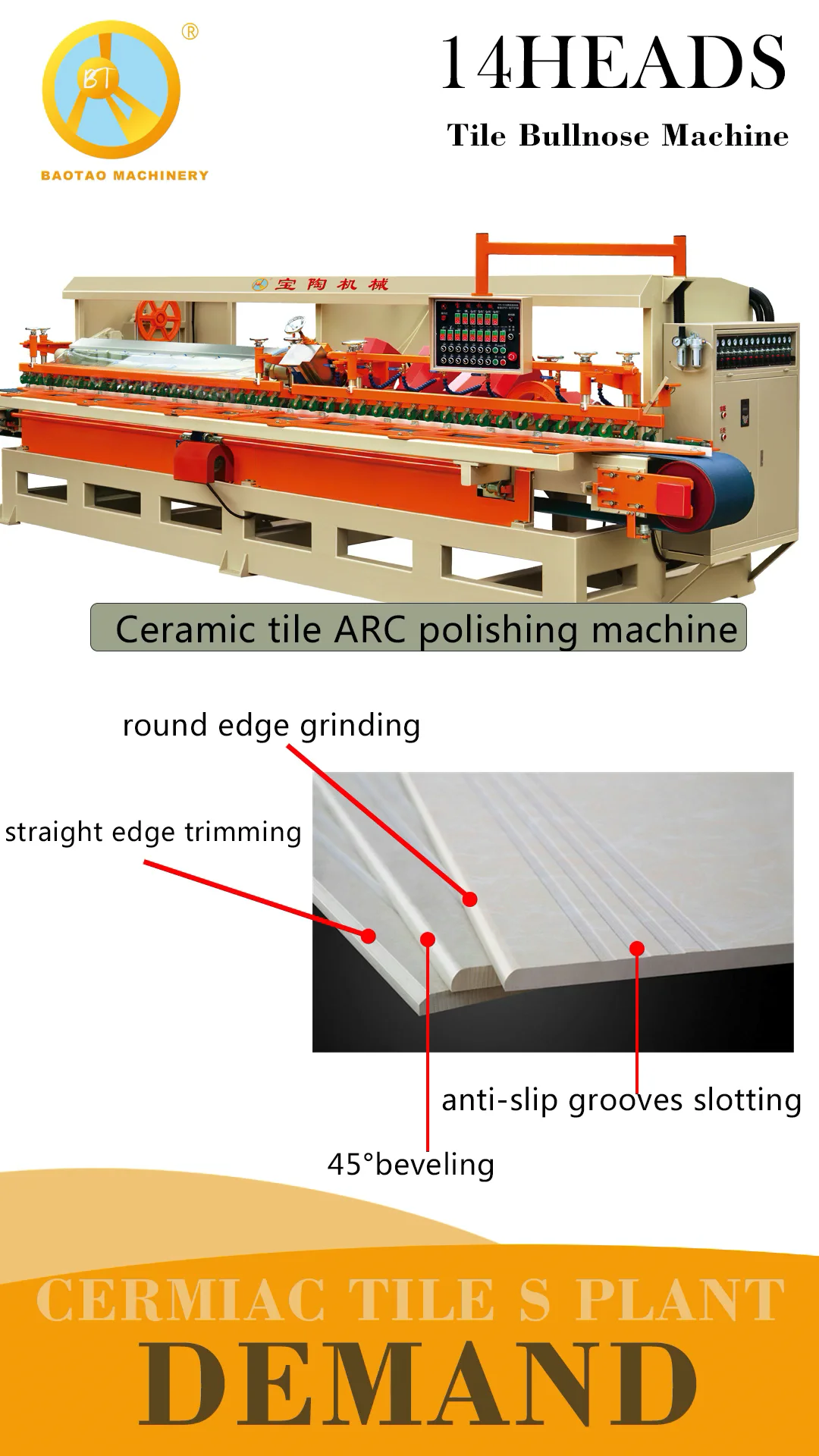 High Efficiency Automatic Marble Stone Edge Polishing Machine Round ...