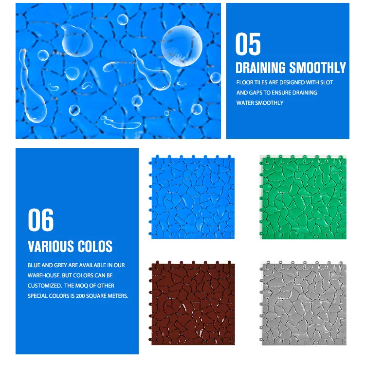 Interlocking Pvc Grid Floor Tiles Indoor Safety Anti-skid Locker Room ...