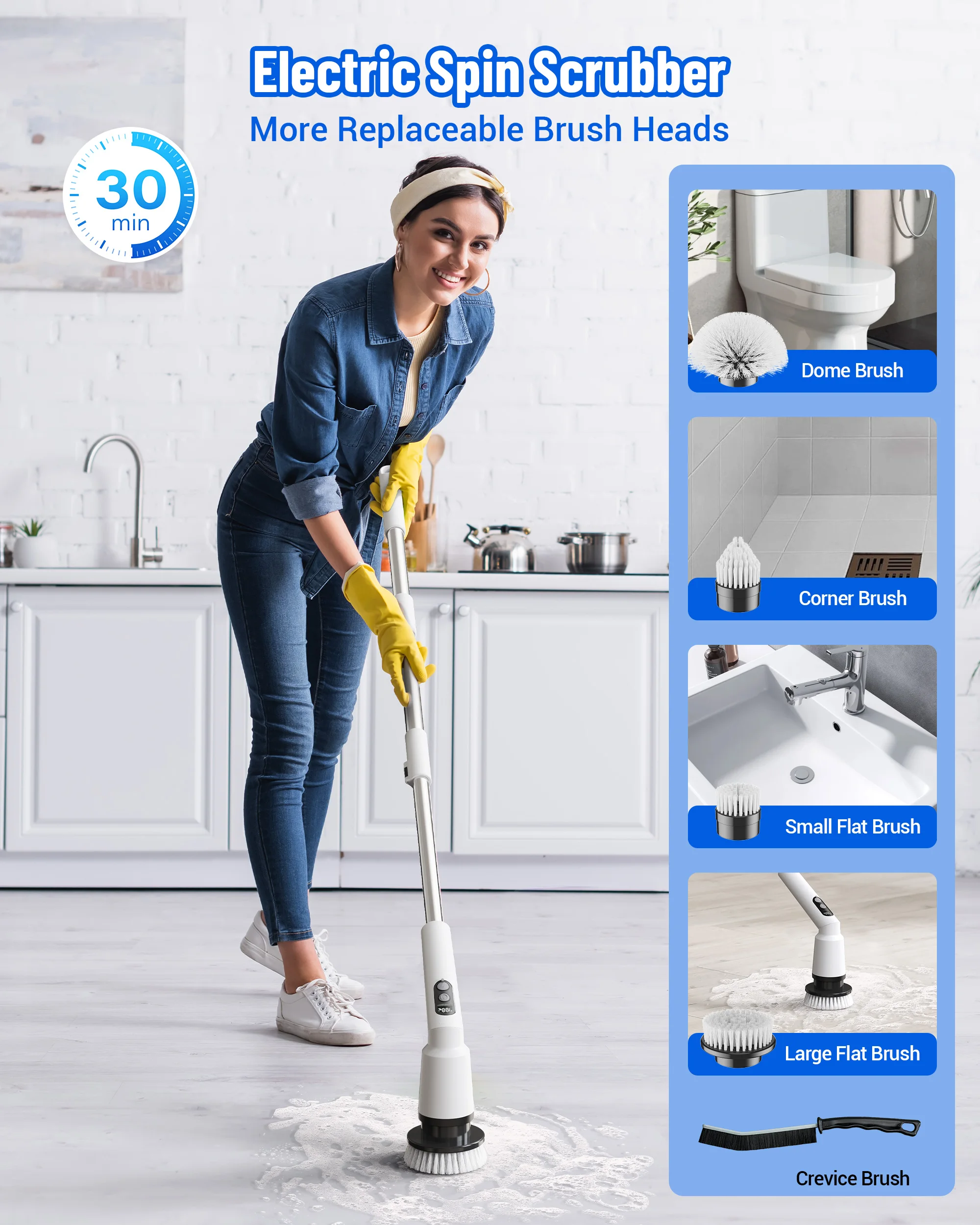High Quality Portable Household Electric Spin Scrubber Kitchen ...