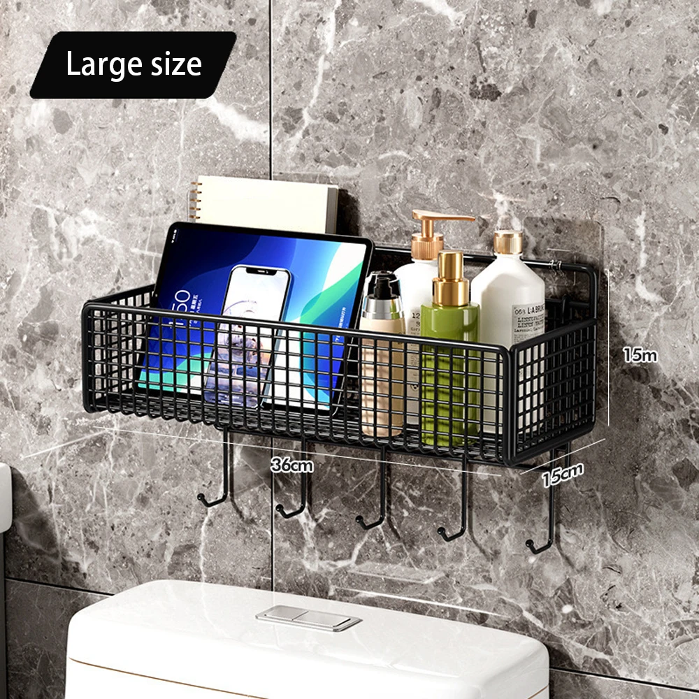 Kitchen And Washroom Wall Hanging Perforation-free Storage Rack,Size ...