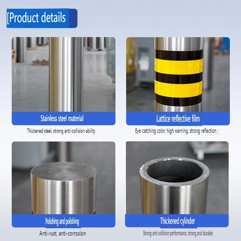 hydraulic parking bollard Qigong School Factory Stainless Steel Traffic ...