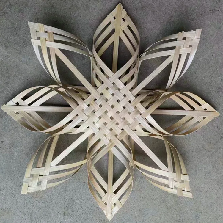 Hand Woven Colorful Bamboo Star Snowflakes Christmas Decoration Wall ...