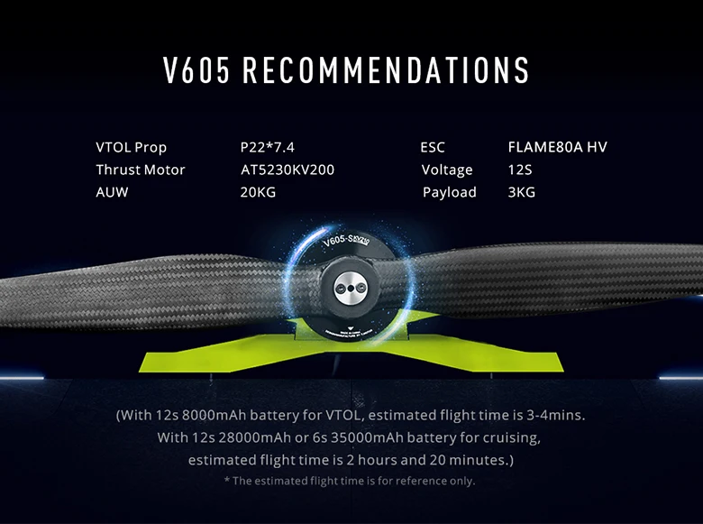 T-MOTOR V505 KV260 TMOTOR Brushless DC Drone Motor for UAV VTOL Quadcopter Hexacopter Octocopter ...