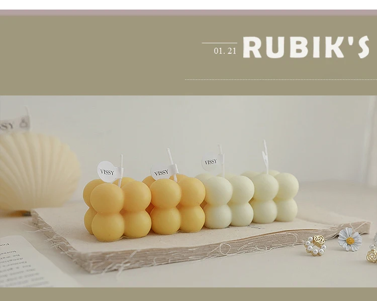Ins Custom Cute Mini Bubble Candles Ball Shape Candles Colourful ...