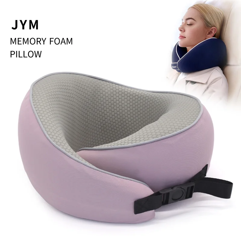 Jiyimei Memory Foam Travel Pillow - U Shape Neck Support