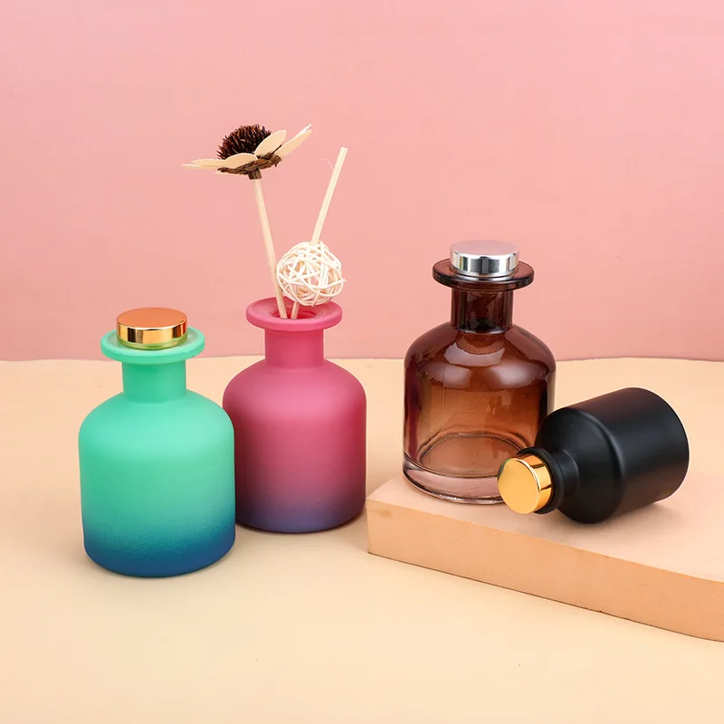 Empty Diffuser Containers Iridescent Reed Diffuser Aroma Bottle Glass ...