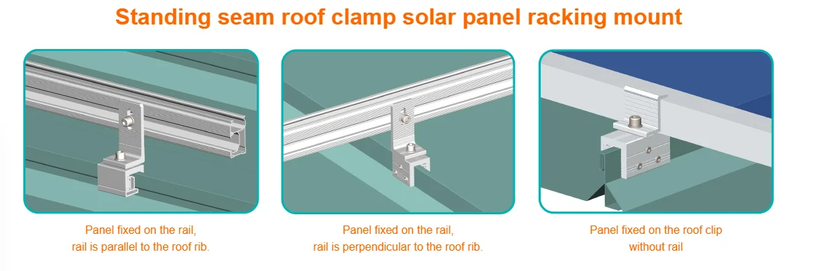 Standing Seam Roof Clamp Racking System Pv Panel Stand Support ...
