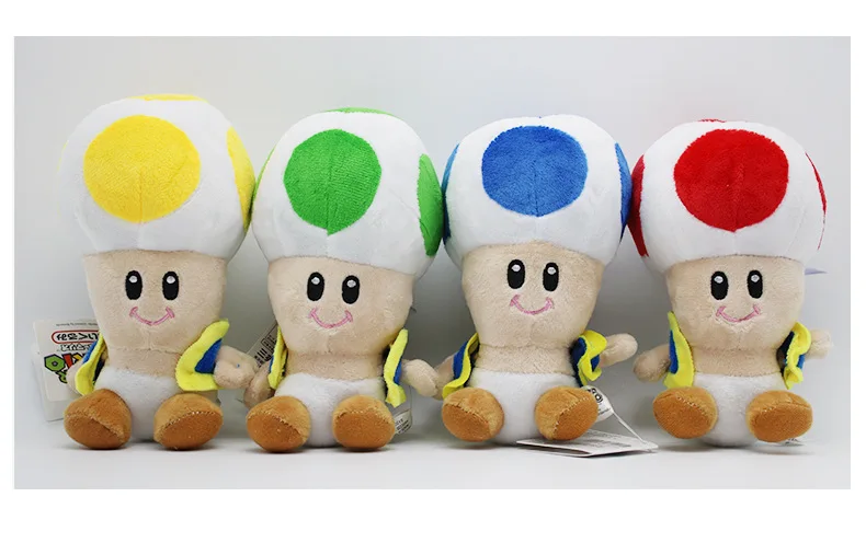 Mario Doll Super Mario Plush Toy Toad Plush Toy 4 Color Mushroom Head ...
