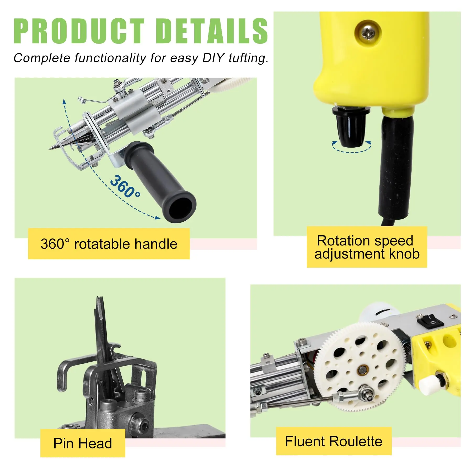 Wholesale Yarn Tufting Guncarpet Tufting Gun Hand Tufting Gun with Nice ...