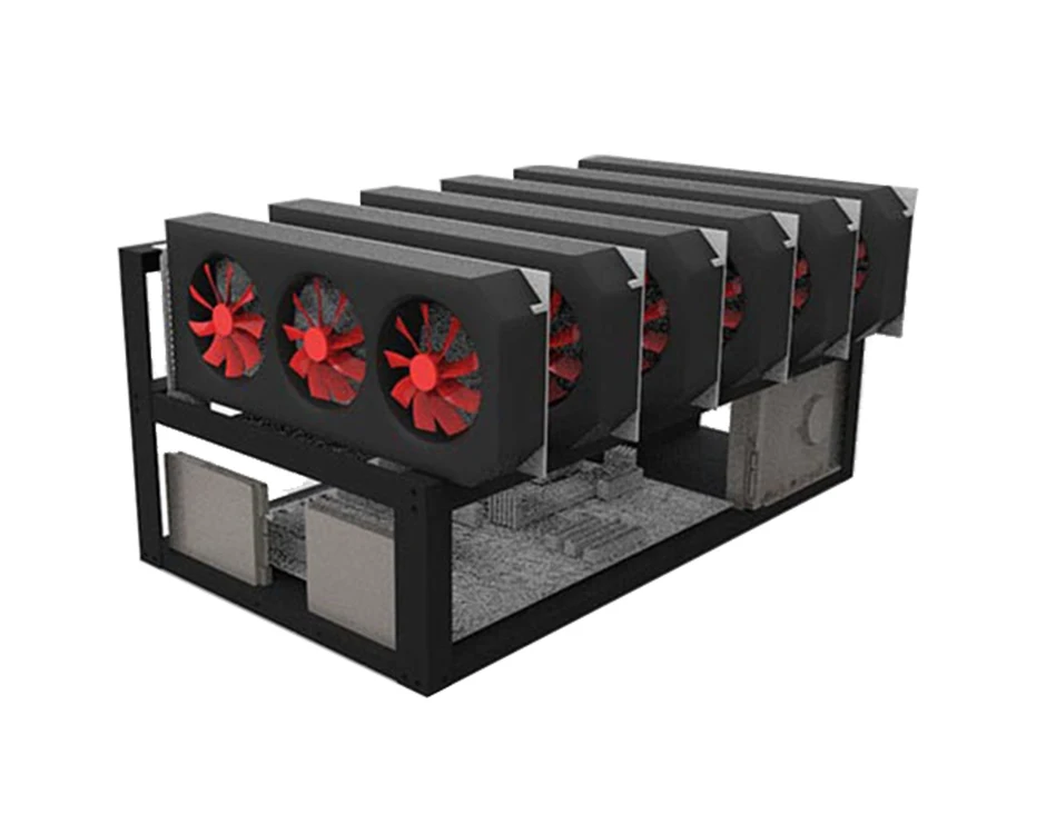 6/8 GPU Rack Computer Case for ATX Mid Tower & OEM/ODM