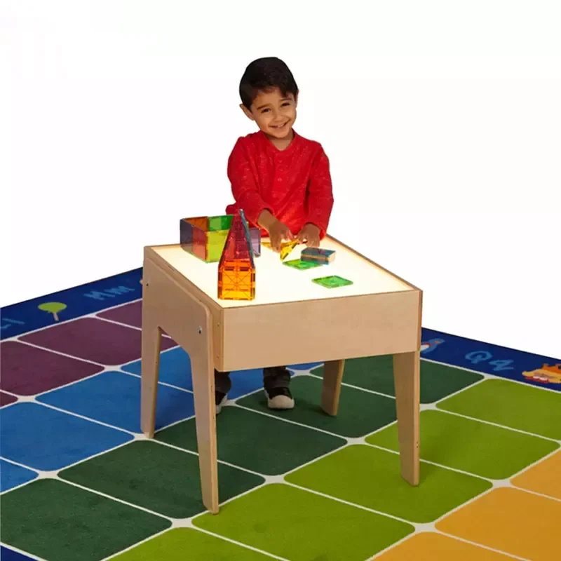 Xiha Montessori Kindergarten Daycare Playing Table Wooden Mini Led Toys ...