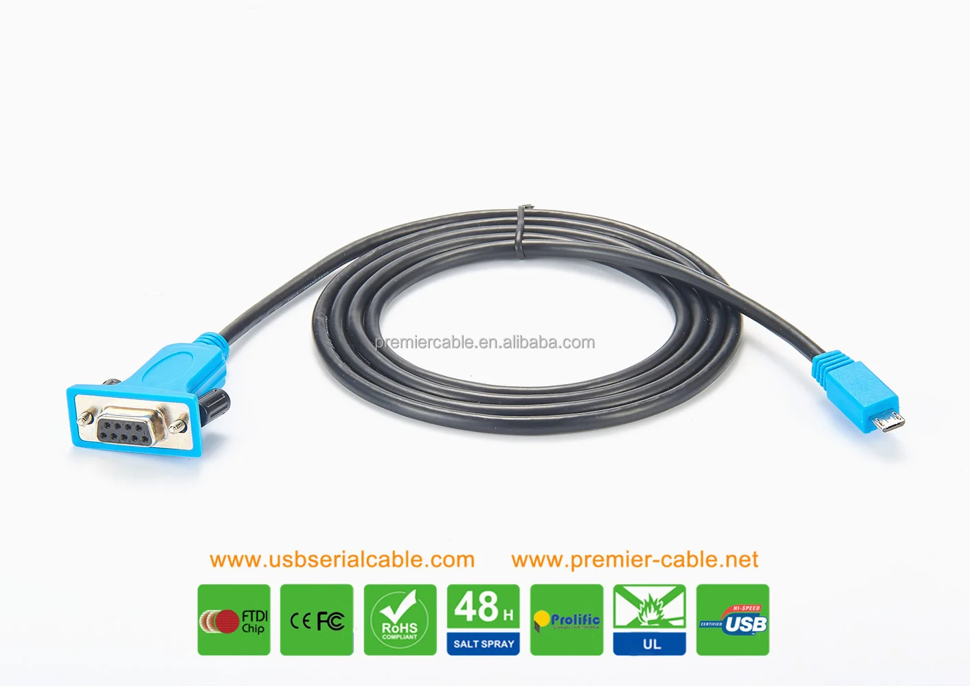 Micro Usb To Rs232 Db9 Serial Adapter Cable - Buy Micro Usb To Rs232 ...