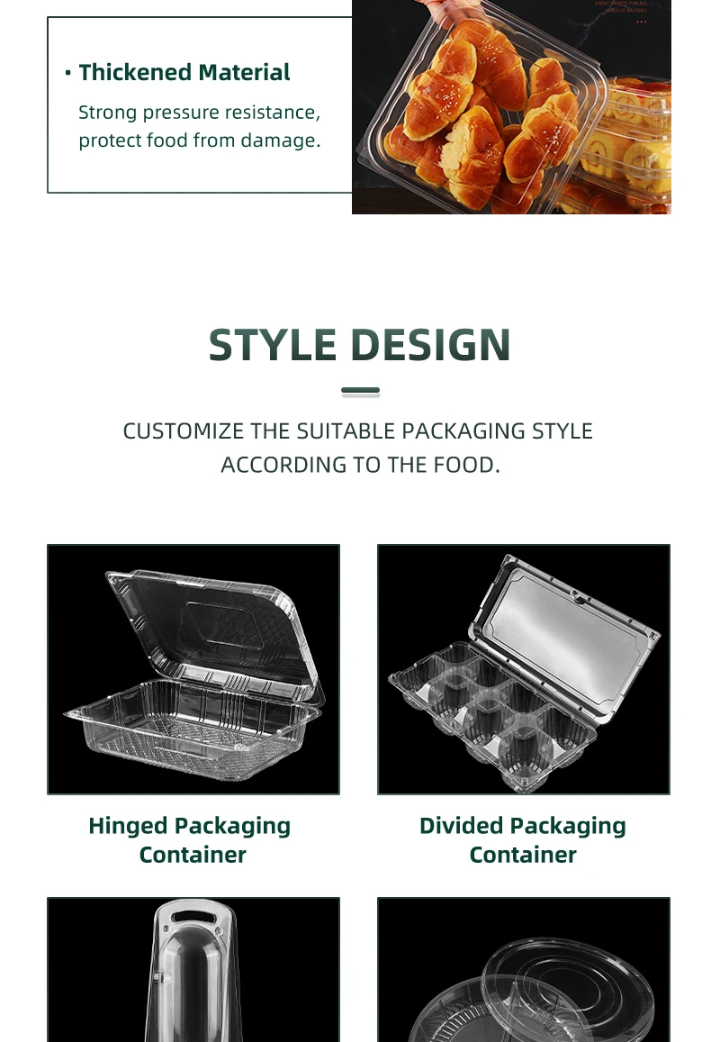 Custom Diameter Ecco Frandly Round Minifigure Clamshell Disposable Food ...