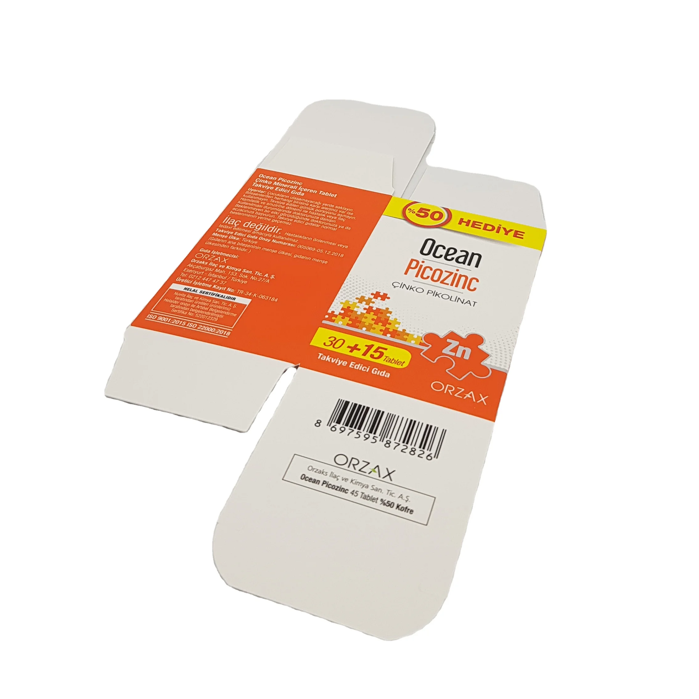 Organic Stronger Self Erecting Bristol Paper Medicine Box Vitamins ...