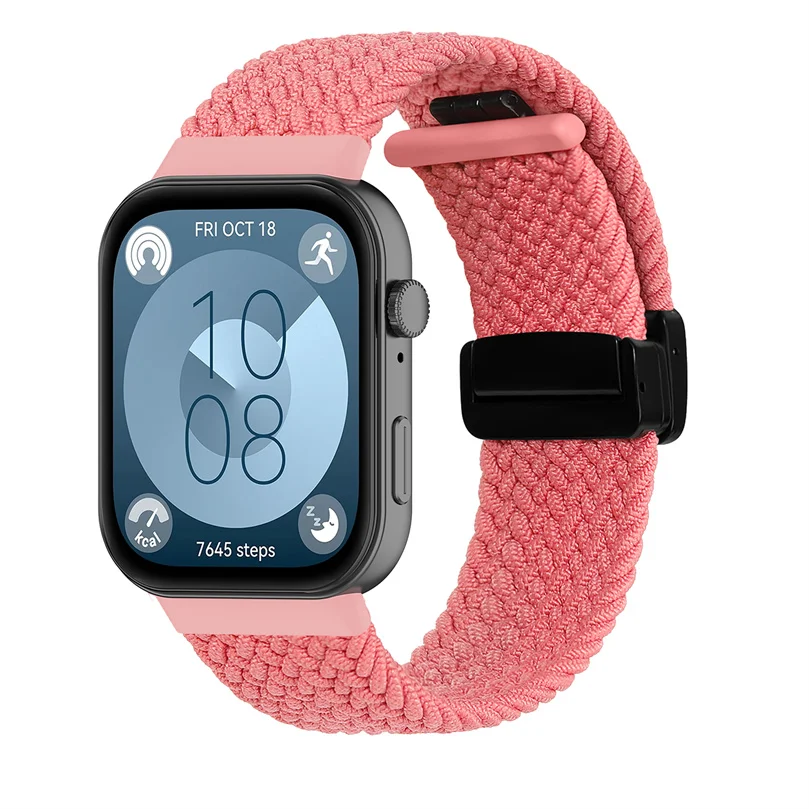 Adjustable Braided Nylon Strap for Huawei Watch Fit 3 Breathable Fabric ...