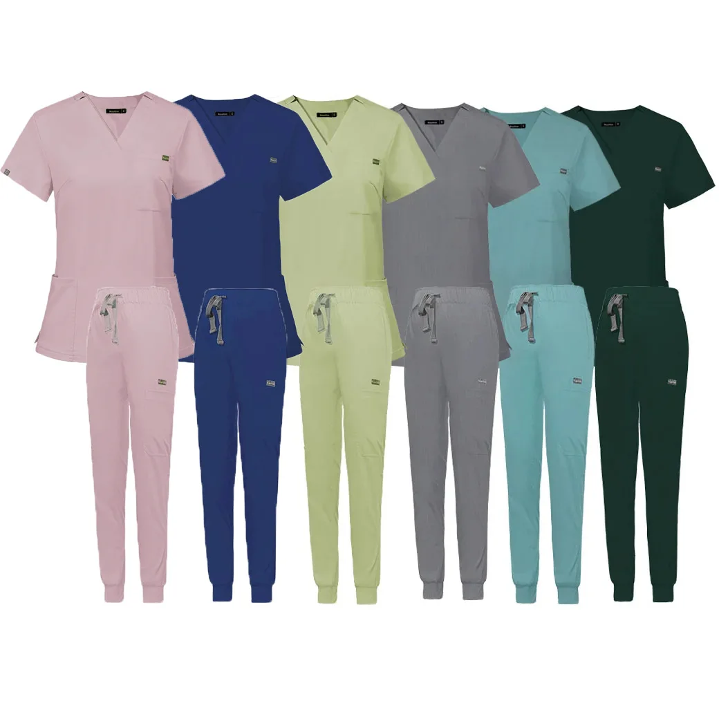 High Quality Hospital Scrubs Uniforms Sets Polyester Rayon Spandex ...
