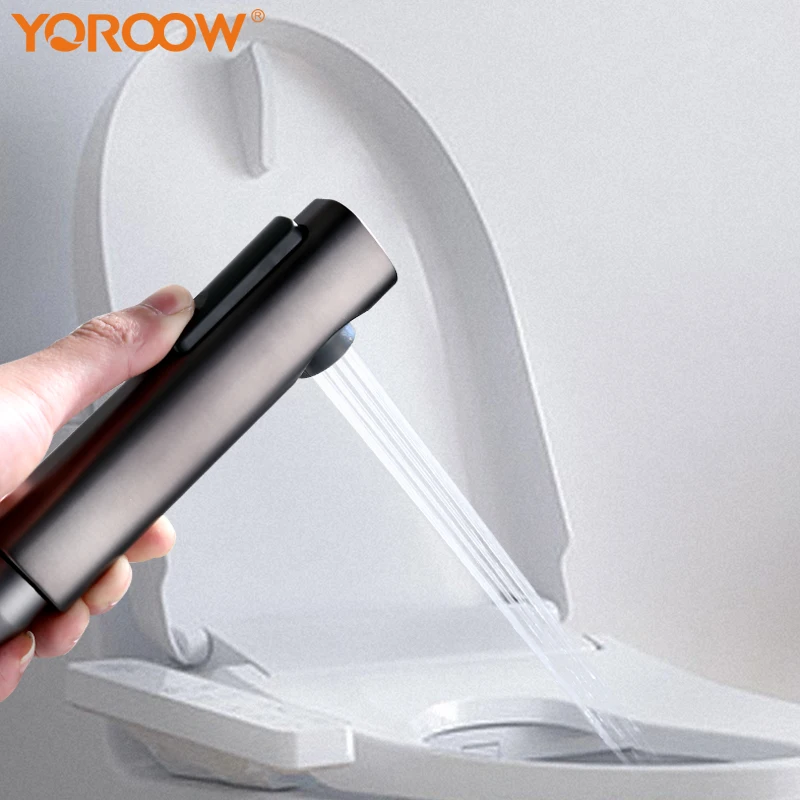 Gun Gray Toilet Cleaning Spray Gun Faucet Three-way Companion Toilet ...