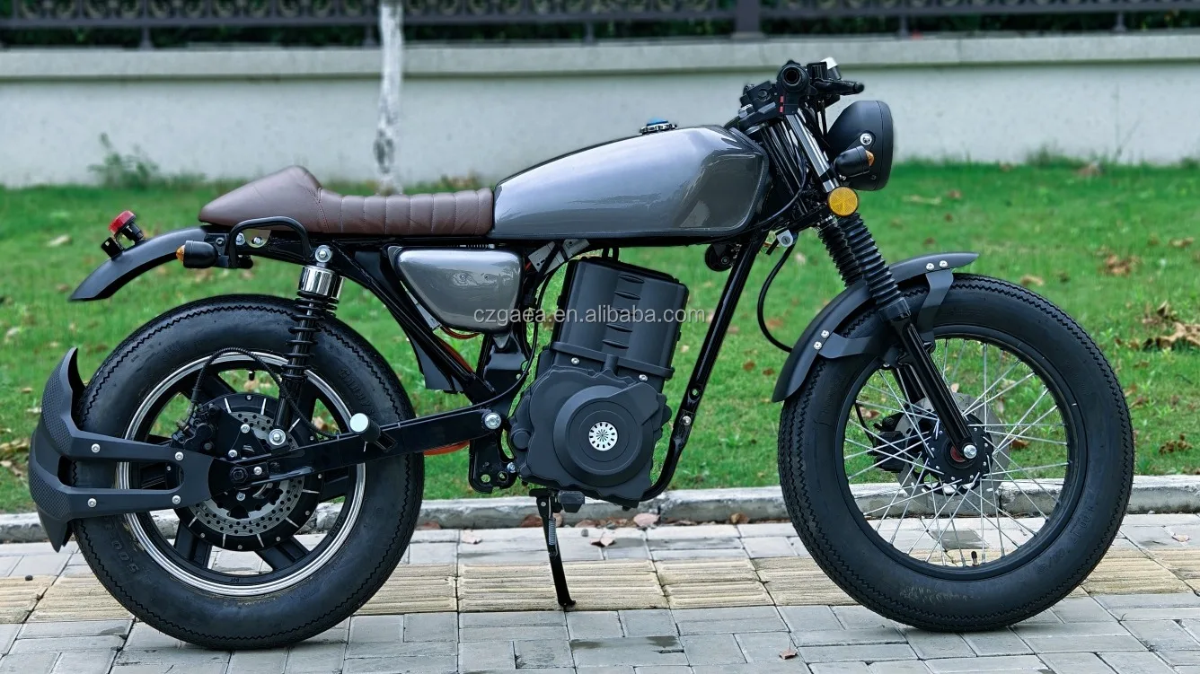 Vintage Motorcycle Electric 100km Long Range With Hydraulic Disc Brakes ...