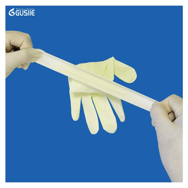 Gusiie 6mil Food Grade Palm Texture Powder Free Disposable Latex Gloves ...