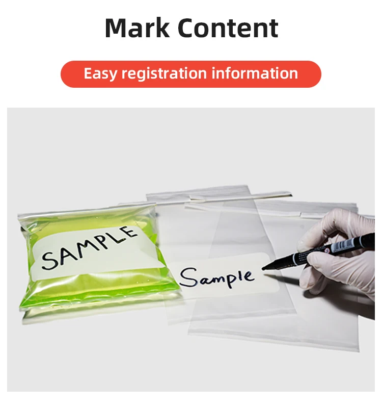 Plastic Sampling Blender Bag Laboratory Sterile Sample Bag For ...