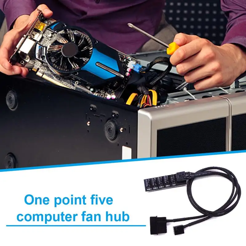 1 To 5 Fan Hub Splitter 4 Pin Pwm Pwm Regulator 12v Cpu Cooler / Case ...