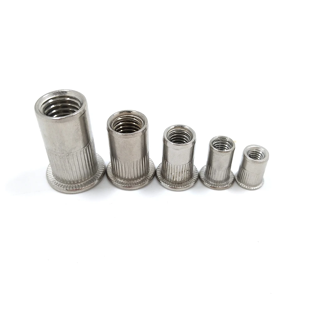 M3 M4 M5 M6 M8 Flat Head Knurled Round Body Blind Rivet Nut - Buy M3 M4 ...