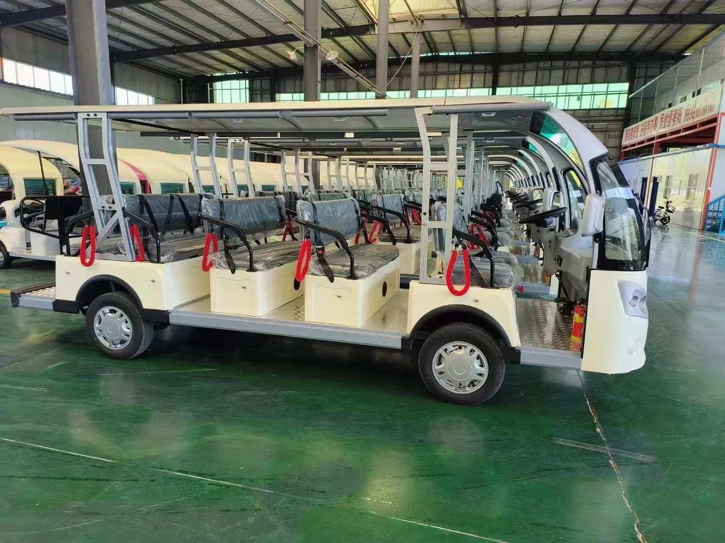 4 Wheel Electric Sightseeing 14 Passengers Mini Shuttle Bus with Great ...