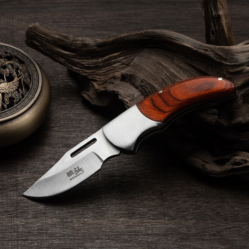 Hunting Folding Wood Handle Pocket Knife - Buy Pocket Knife,Wood Handle ...