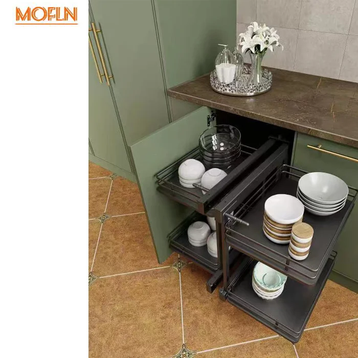 Mofln Cabinet Interior Drawers Soft Closing Slide Storage Corner ...