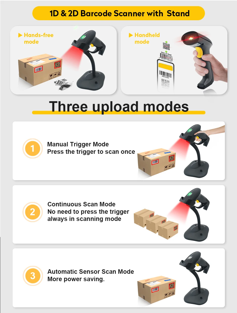 JR 1D 2D Bluetooth Barcode Scanner - Reliable and Affordable