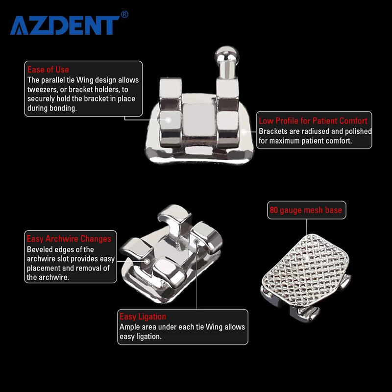 Hot Sale Azdent Dental Product Orthodontic Metal Bracket Braces - Buy ...