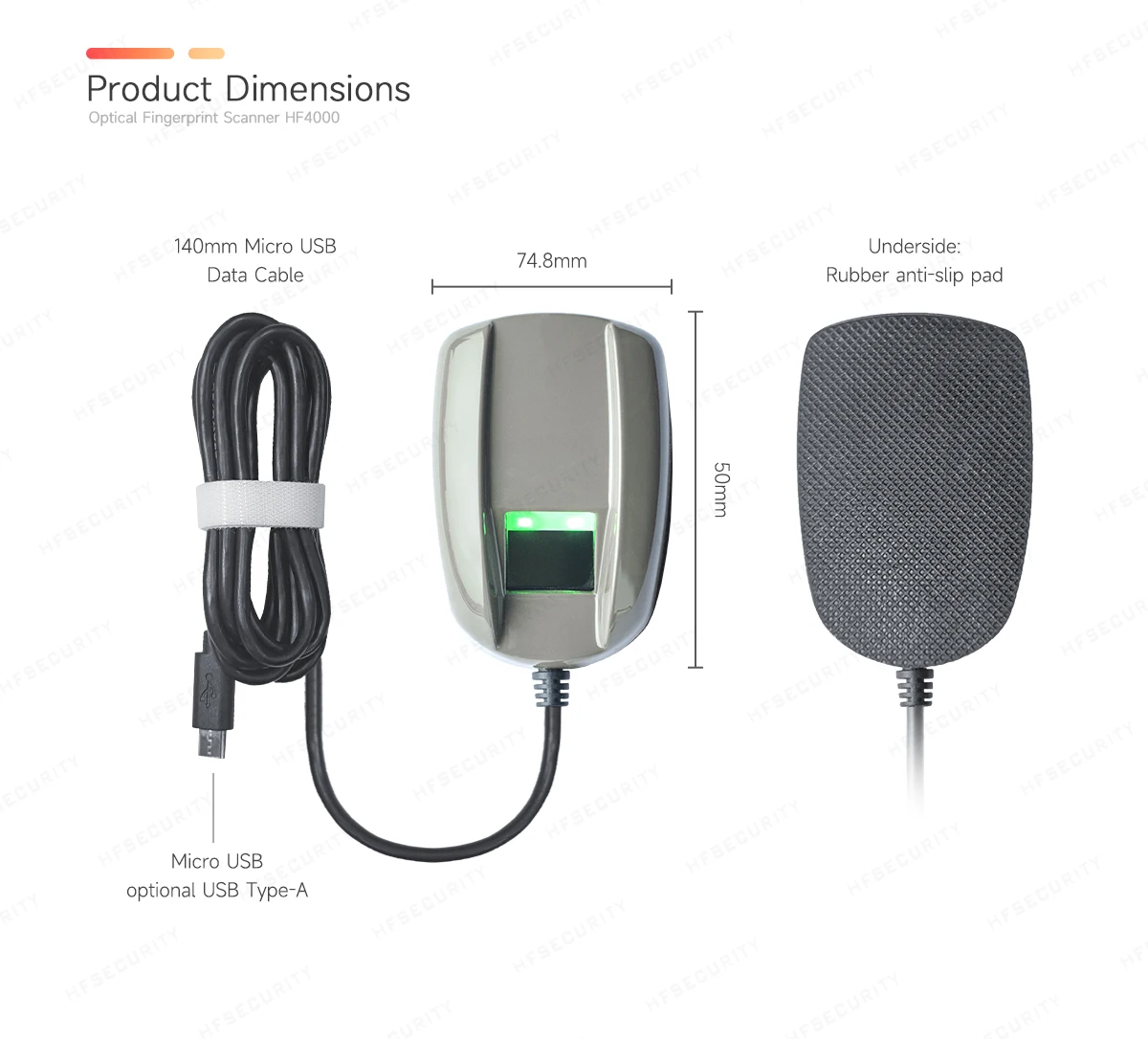 HFSecurity HF4000 Biometric Fingerprint Scanner KYC Compliance with ...