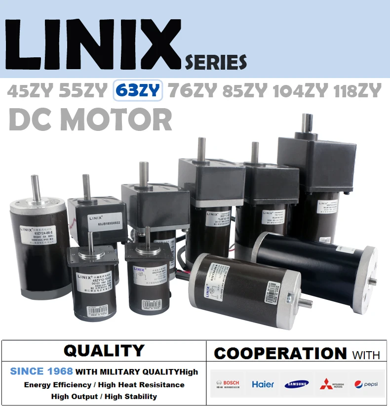 LINIX 24V 40W DC Gear Motor - Efficient Electric Vehicle Brush Motor