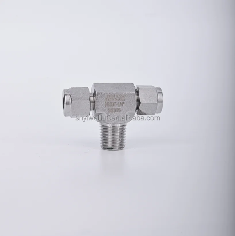 Instrument Double Ferrule Compression Connectors Stainless Steel 316 1/4 Od Tube Fitting Equal ...