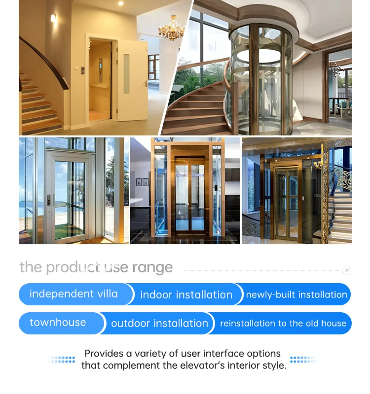 Cheap 200kg Traction Home Elevator Lift Price Stainless Steel 304 3 ...