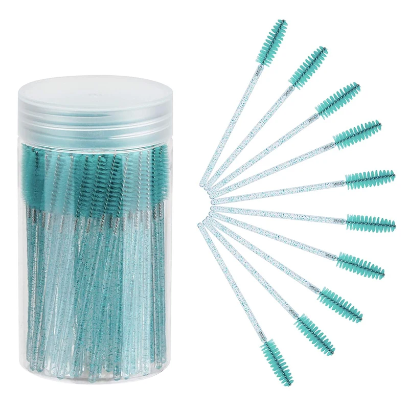 Disposable Mascara Brushes Wands with Container Eyelash Brush Spoolie ...