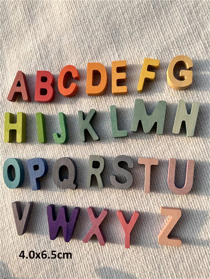 Rainbow Alphabet Puzzle - Educational Wooden Toys for Kids