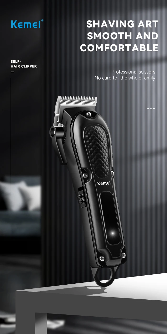 Kemei KM-1071 Cordless Shaver Clippers - Professional Hair Cutting