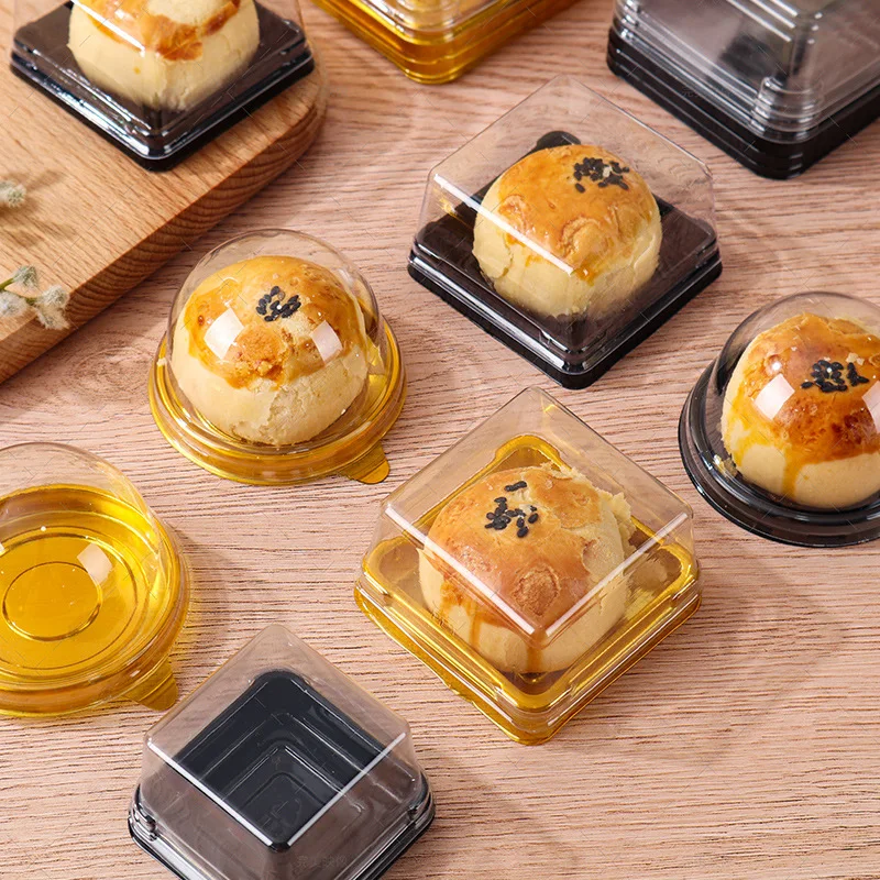 Round Dome Lid Mooncake Pastry Moon Cake Recycled Plastic PET Packaging ...